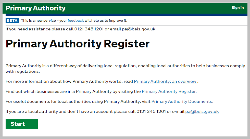 Primary Authority Register | BWS London